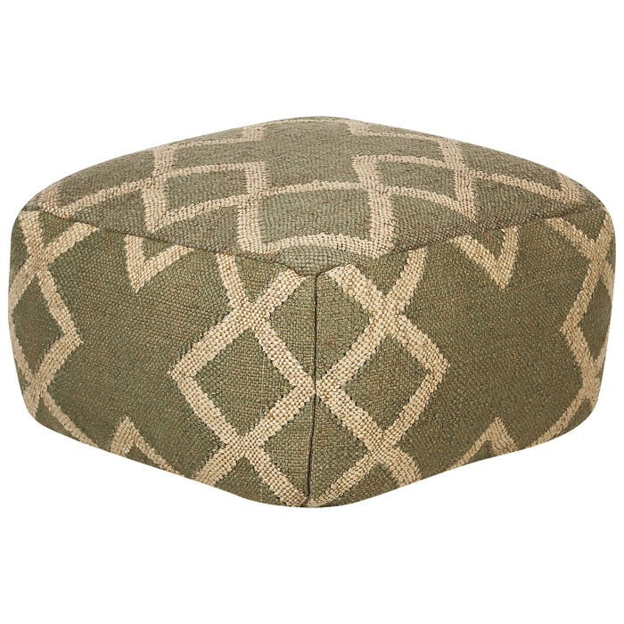 Natur Pur Linus 50cm Wide Square Geometric Pouffe Ottoman | Wayfair.co.uk